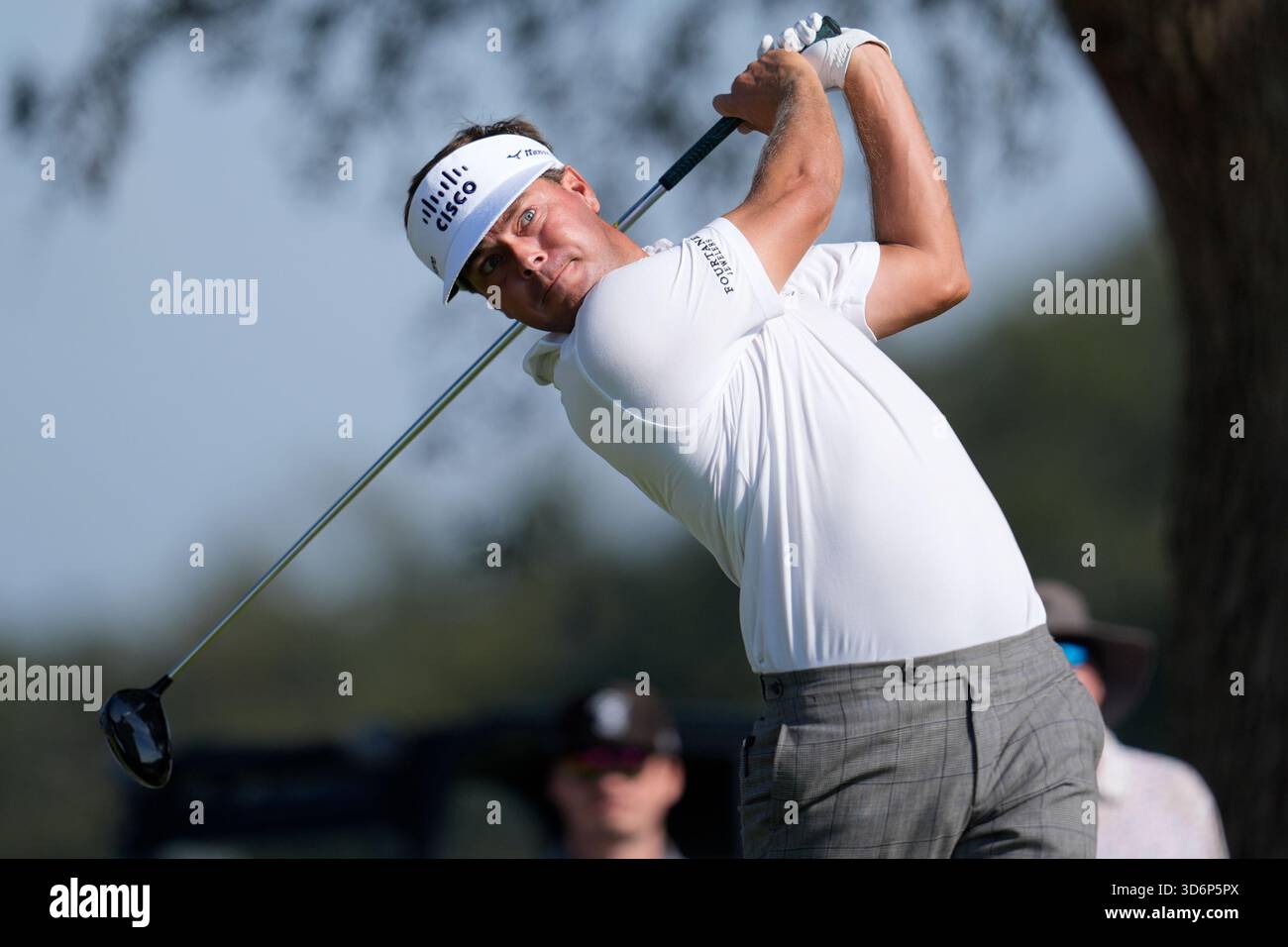 Keith Mitchell hits from the nineth tee during the second round of the ...