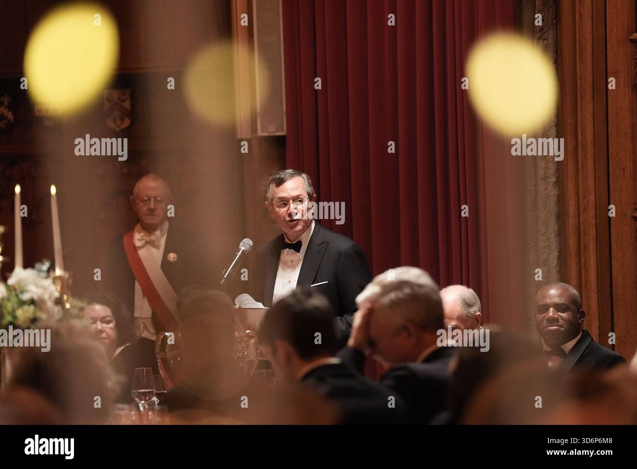 US ambassador to the UK Warren A. Stephens giving a speech at the ...