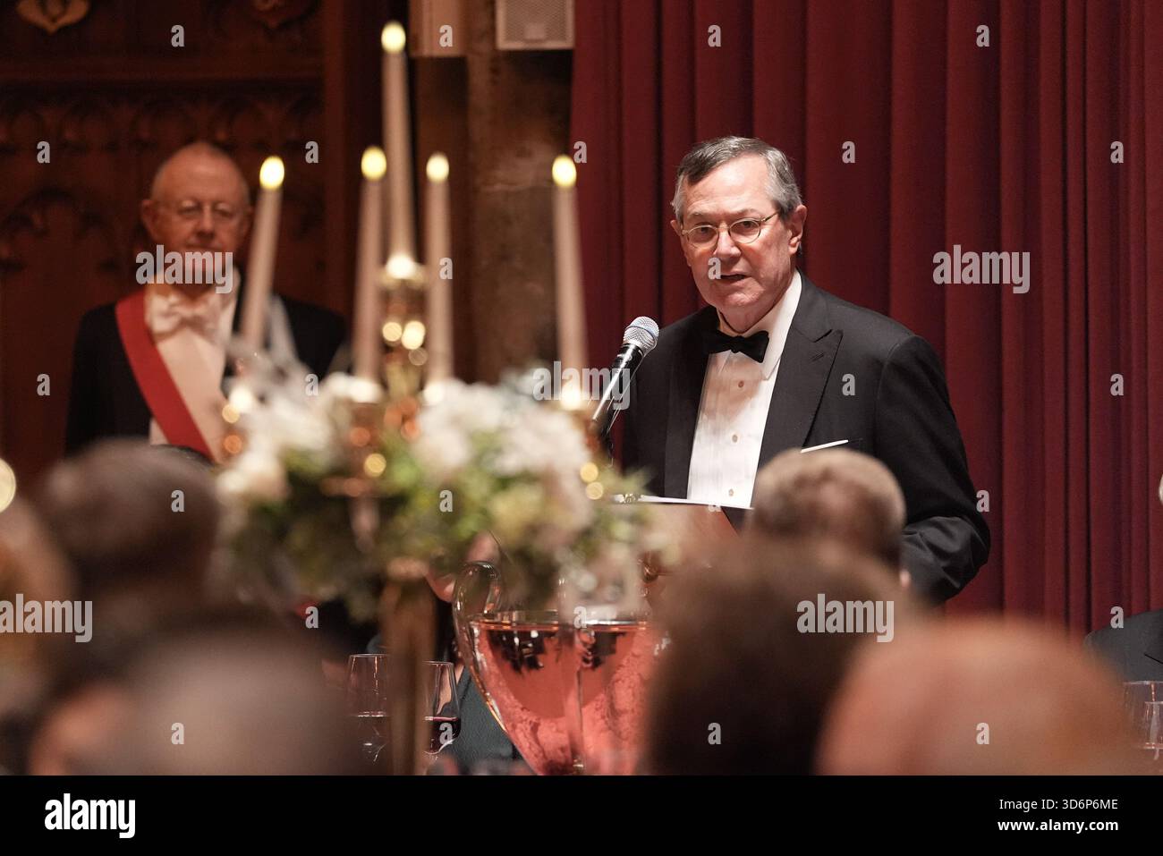 US ambassador to the UK Warren A. Stephens giving a speech at the ...
