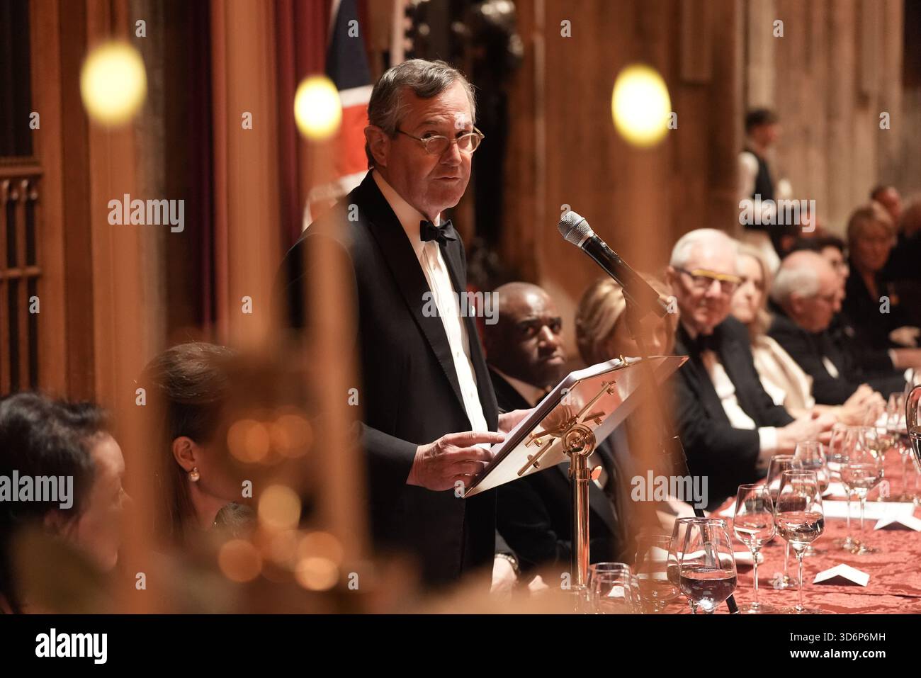 US ambassador to the UK Warren A. Stephens giving a speech at the ...