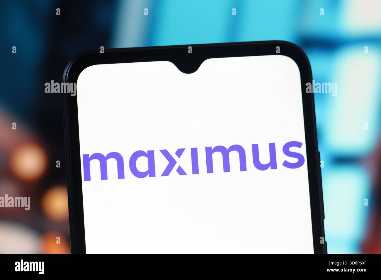 November 21, 2025, Canada: In this photo illustration, the Maximus logo ...