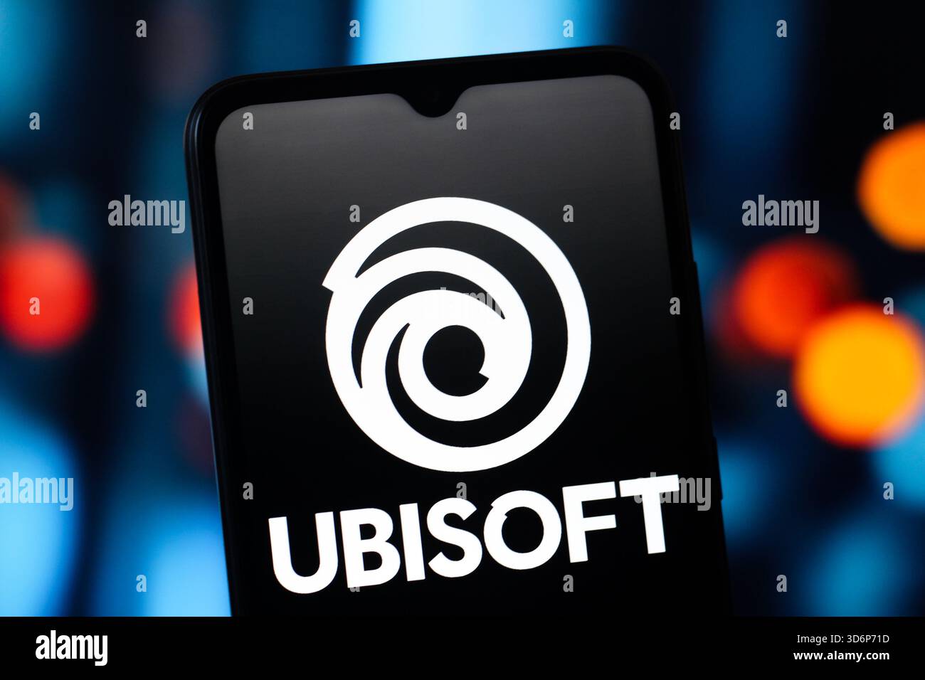 November 21, 2025, Canada: In this photo illustration, the Ubisoft logo ...