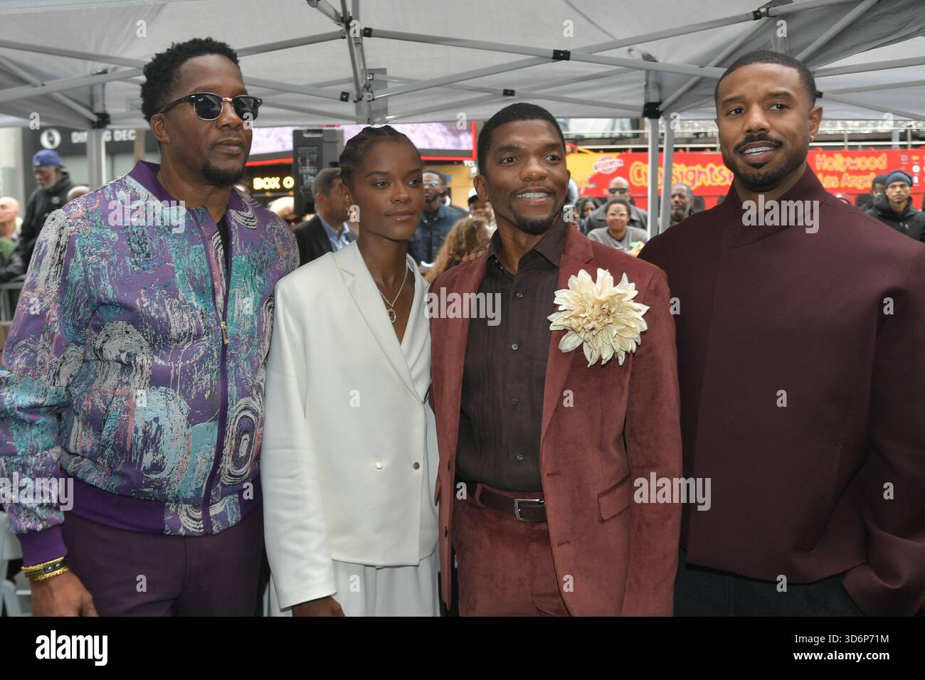 Derrick Boseman, from left, Michael B. Jordan, and Kevin Boseman during ...