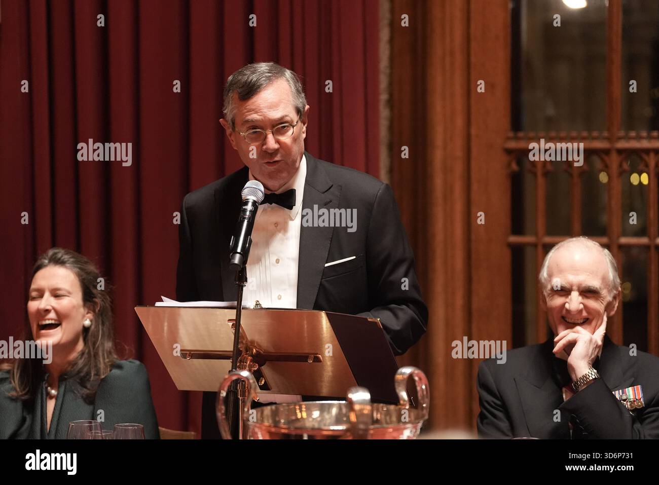US ambassador to the UK Warren A. Stephens giving a speech at the ...