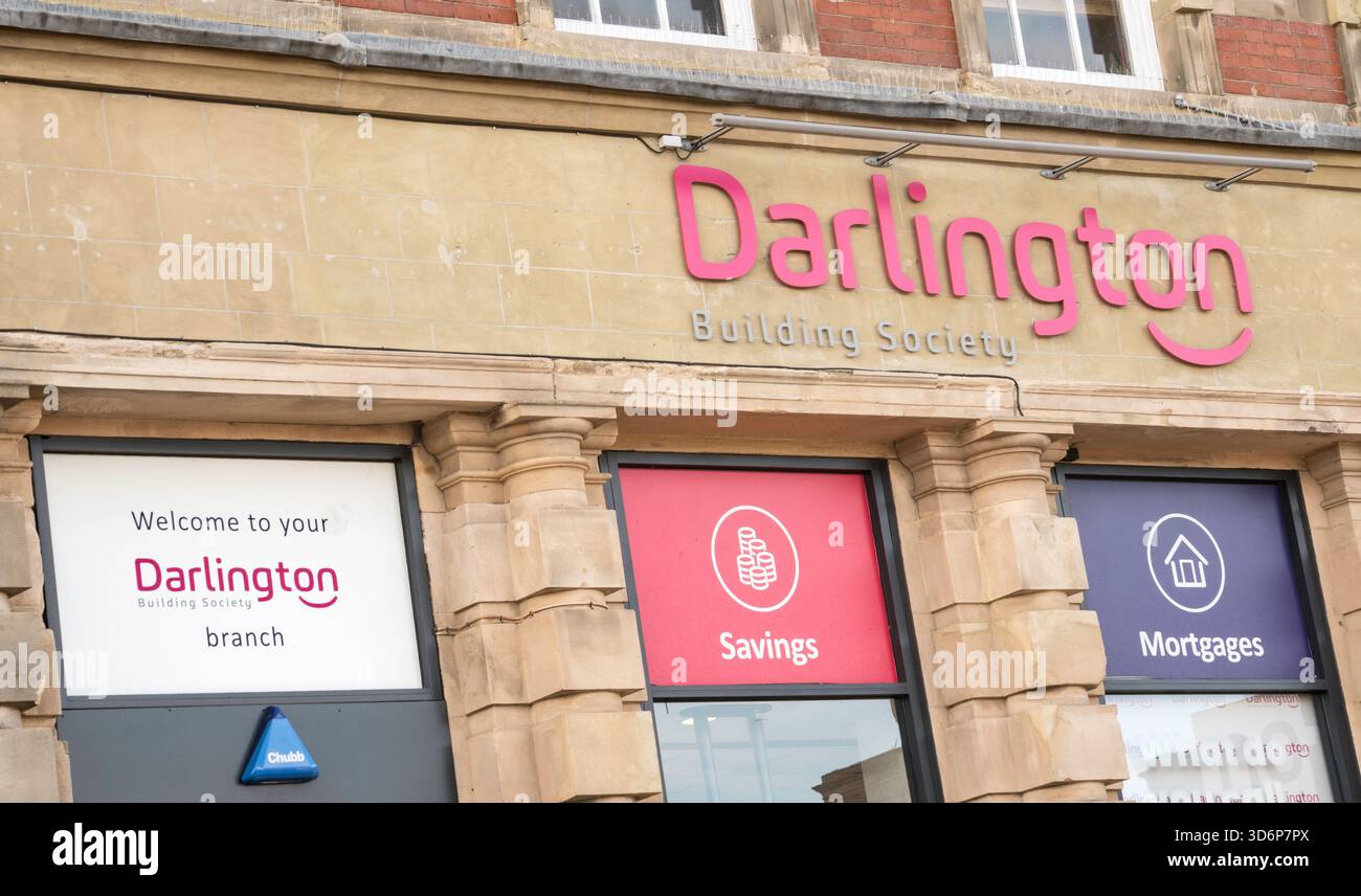 Sign or signage on Darlington Building Society building in Darlington ...