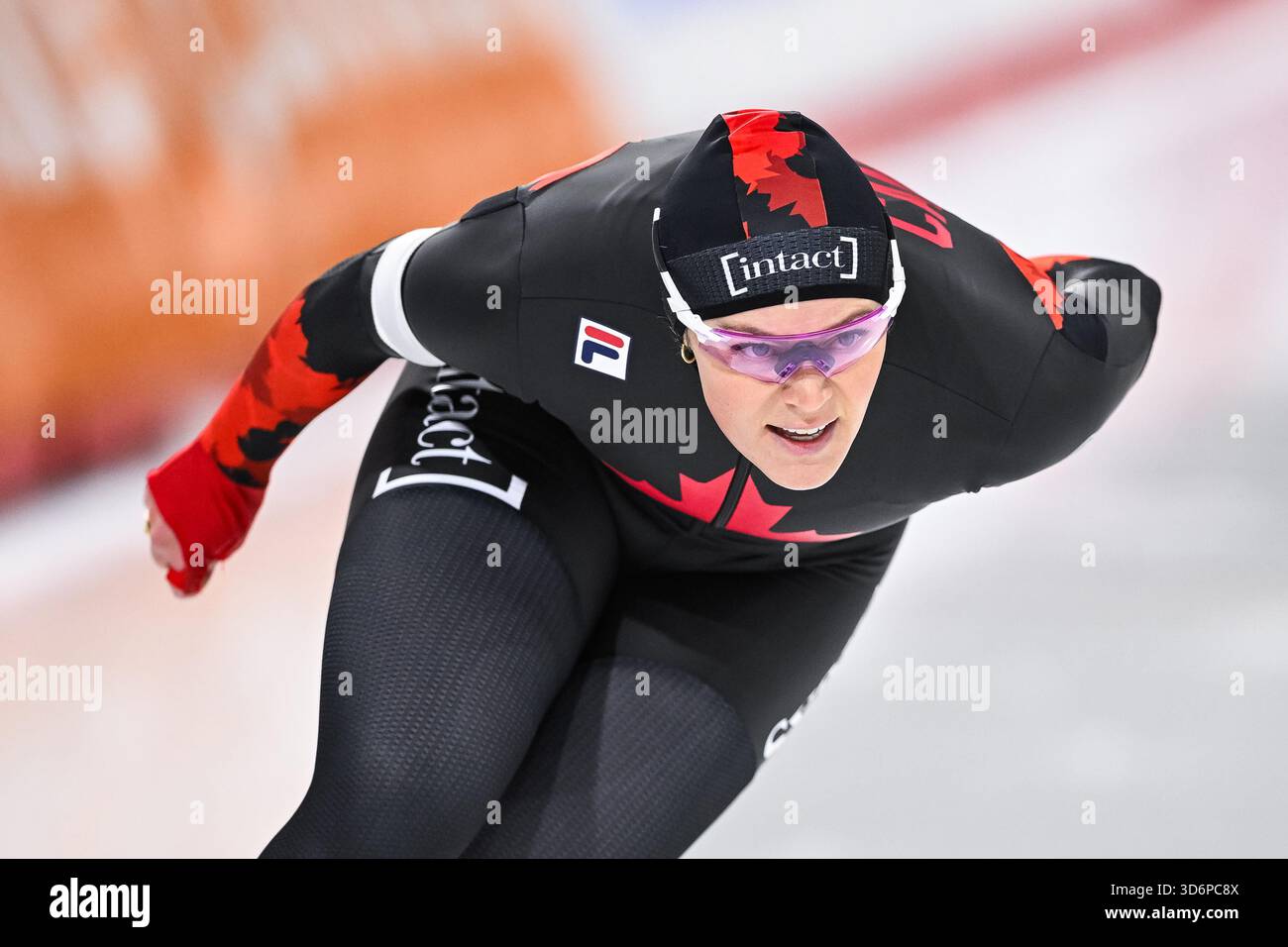 CALGARY, AB - NOVEMBER 21: Maddison Pearman (CAN) races during the ...