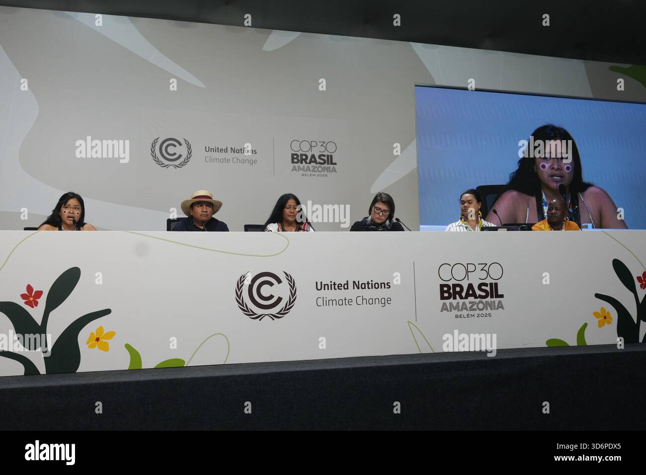 Taily Terena, from left, Gustavo Ulcue Campo, Bina Laprem, Sarah Olsvig ...