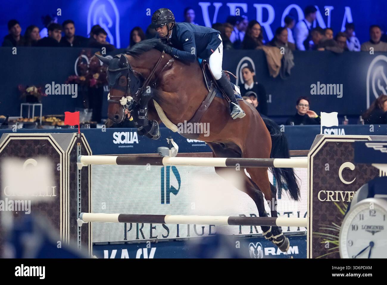 Emanuele Camilli, from Italy, ride Chacareno PS, is in action during ...