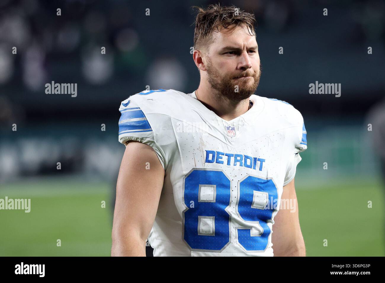 Detroit Lions tight end Brock Wright (89) looks on after an NFL ...