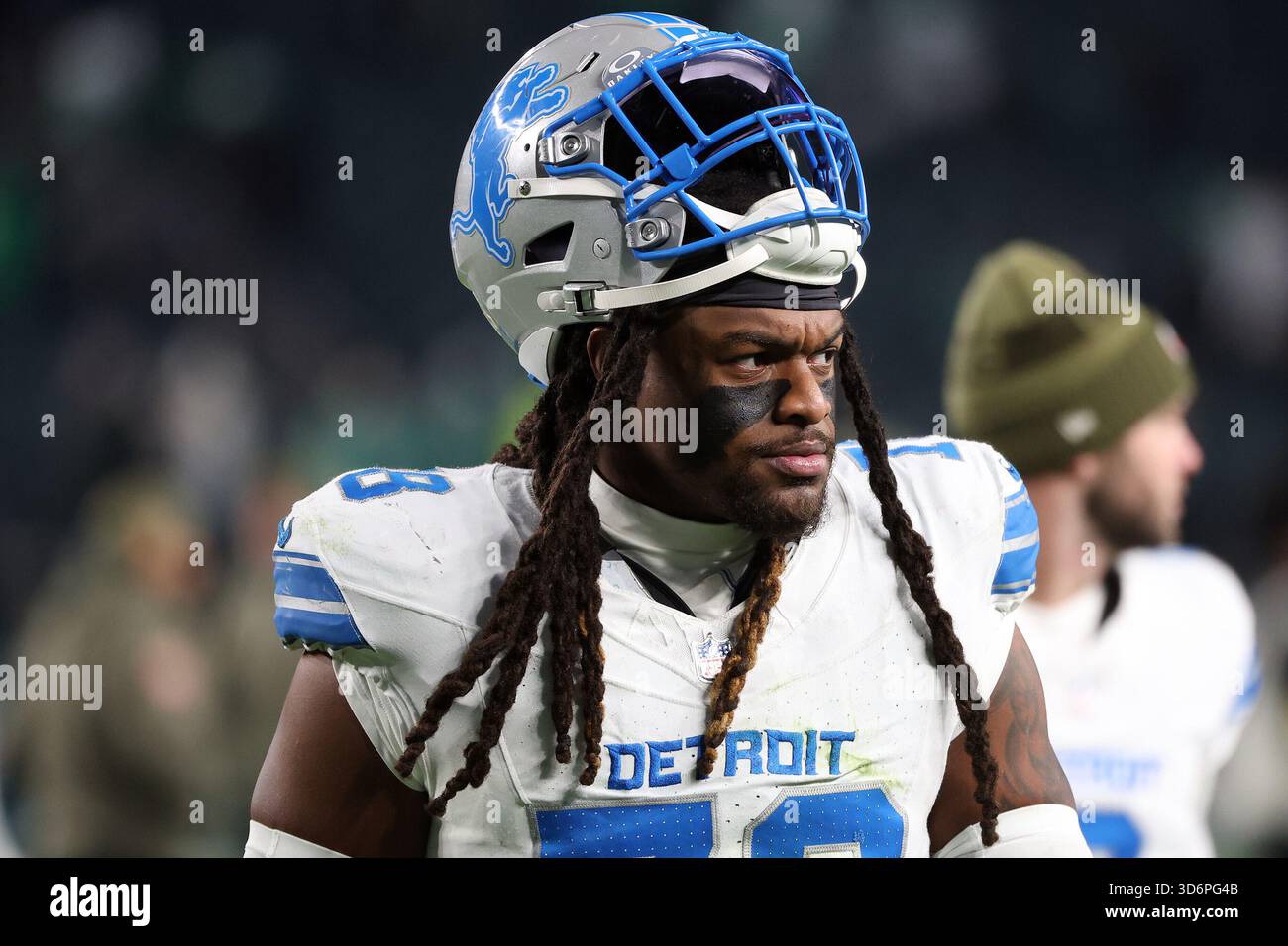 Detroit Lions defensive end Tyler Lacy (78) looks on after an NFL ...