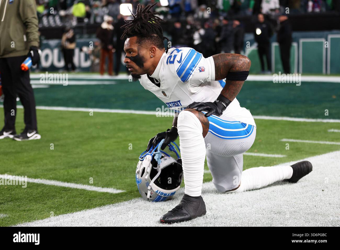 Detroit Lions cornerback Arthur Maulet (27) looks on before an NFL ...