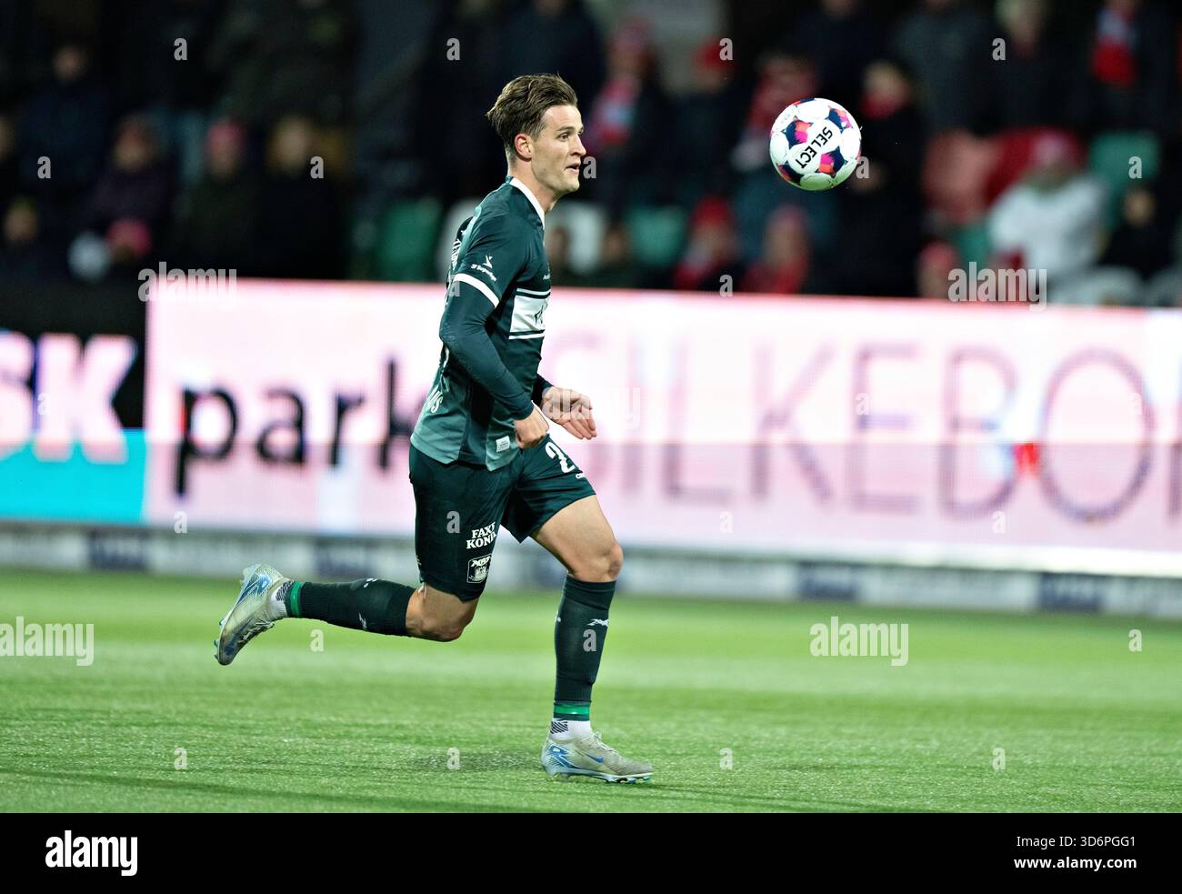 AGF's Rasmus Carstensen in the Super League match between Silkeborg IF and AGF at Jysk Park in ...
