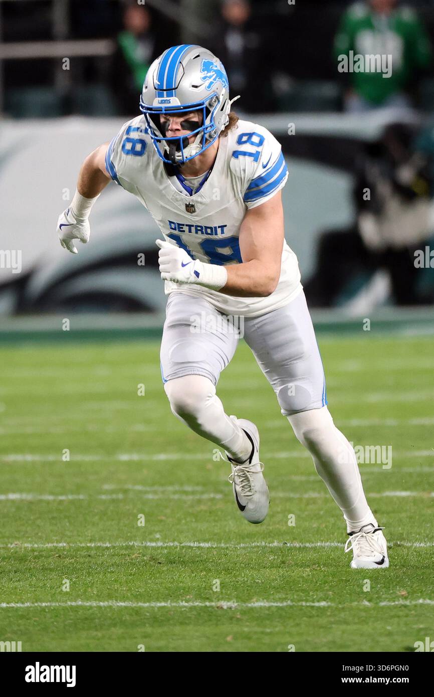Detroit Lions wide receiver Isaac Teslaa (18) runs a route during an ...