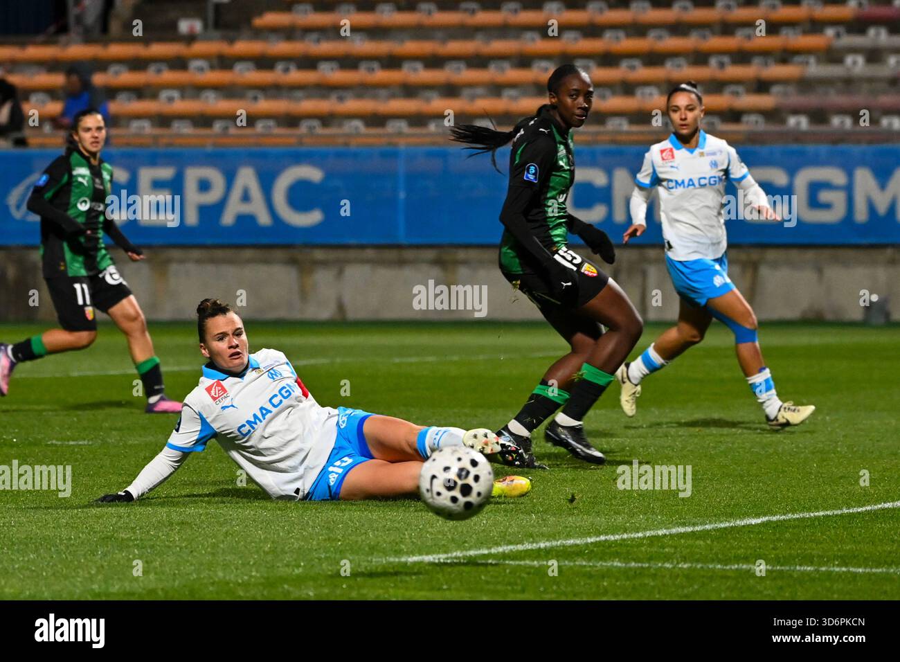 Ninon BLANCHARD of Marseille during Arkema Premiere Ligue match between Marseille and Lens at ...