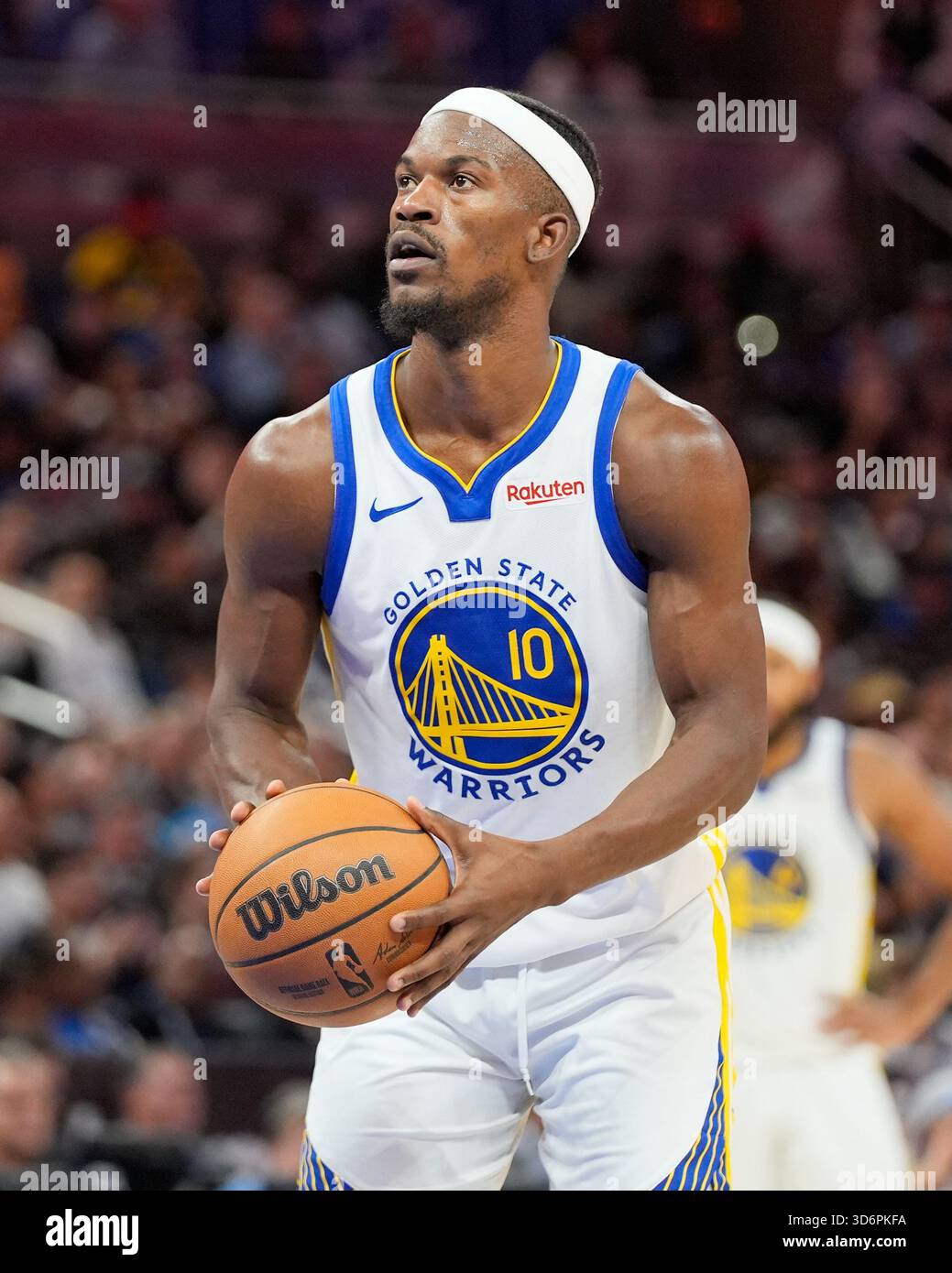 Golden State Warriors forward Jimmy Butler shoots a free throw during ...