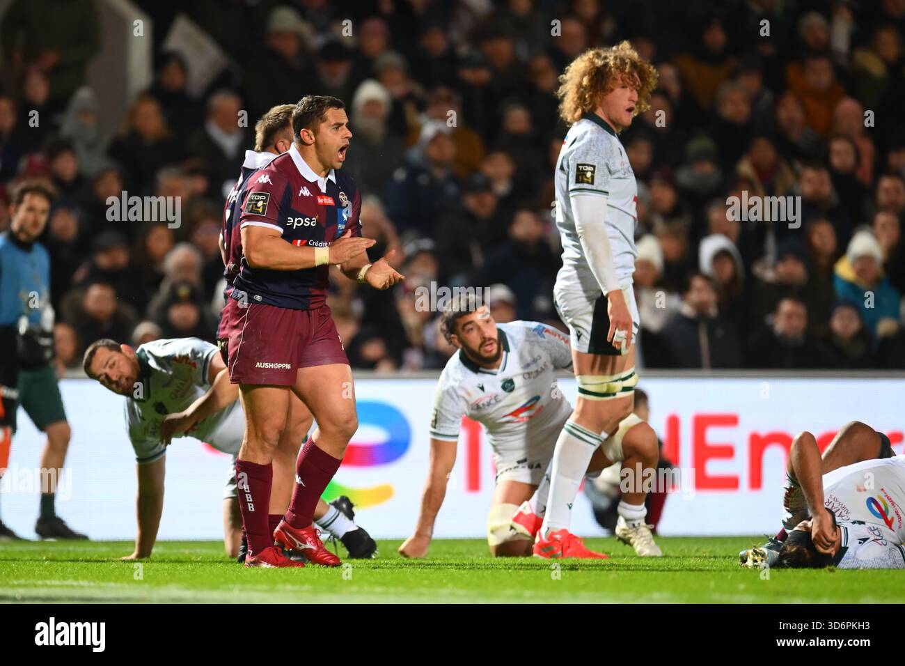 Rohan Janse Van Rensburg of UBB during TOP 14 match between Bordeaux ...