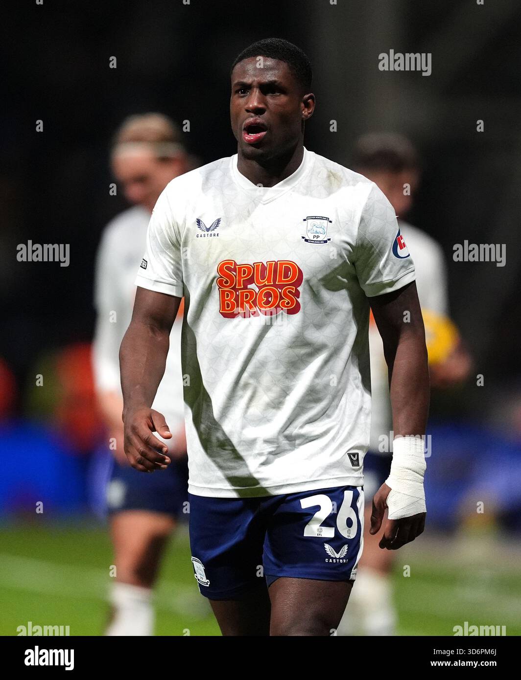 Preston North End's Thierry Small during the Sky Bet Championship match ...