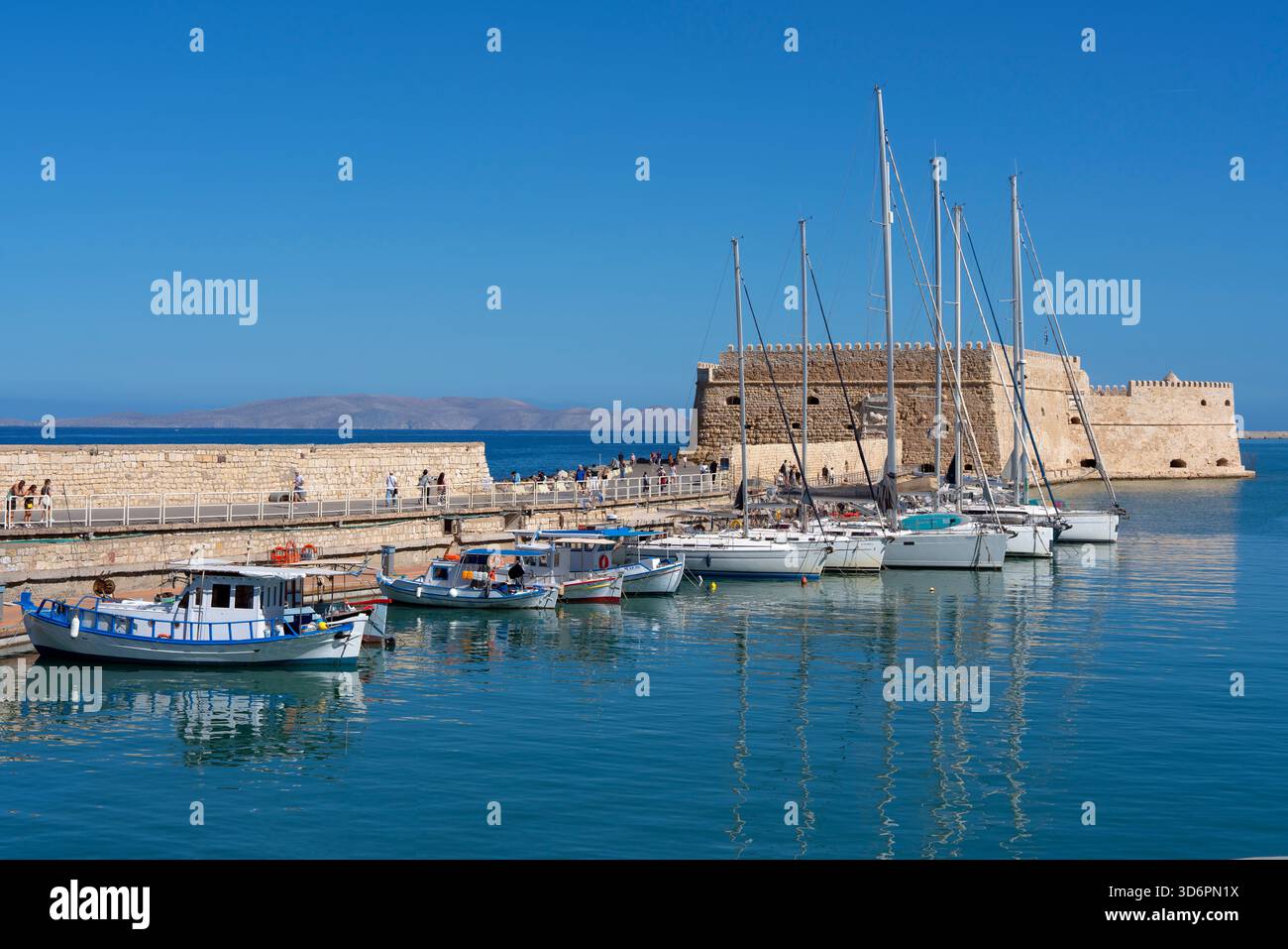 Heraklion, Crete, Greece. October 26, 2025. famous harbor and castel ...
