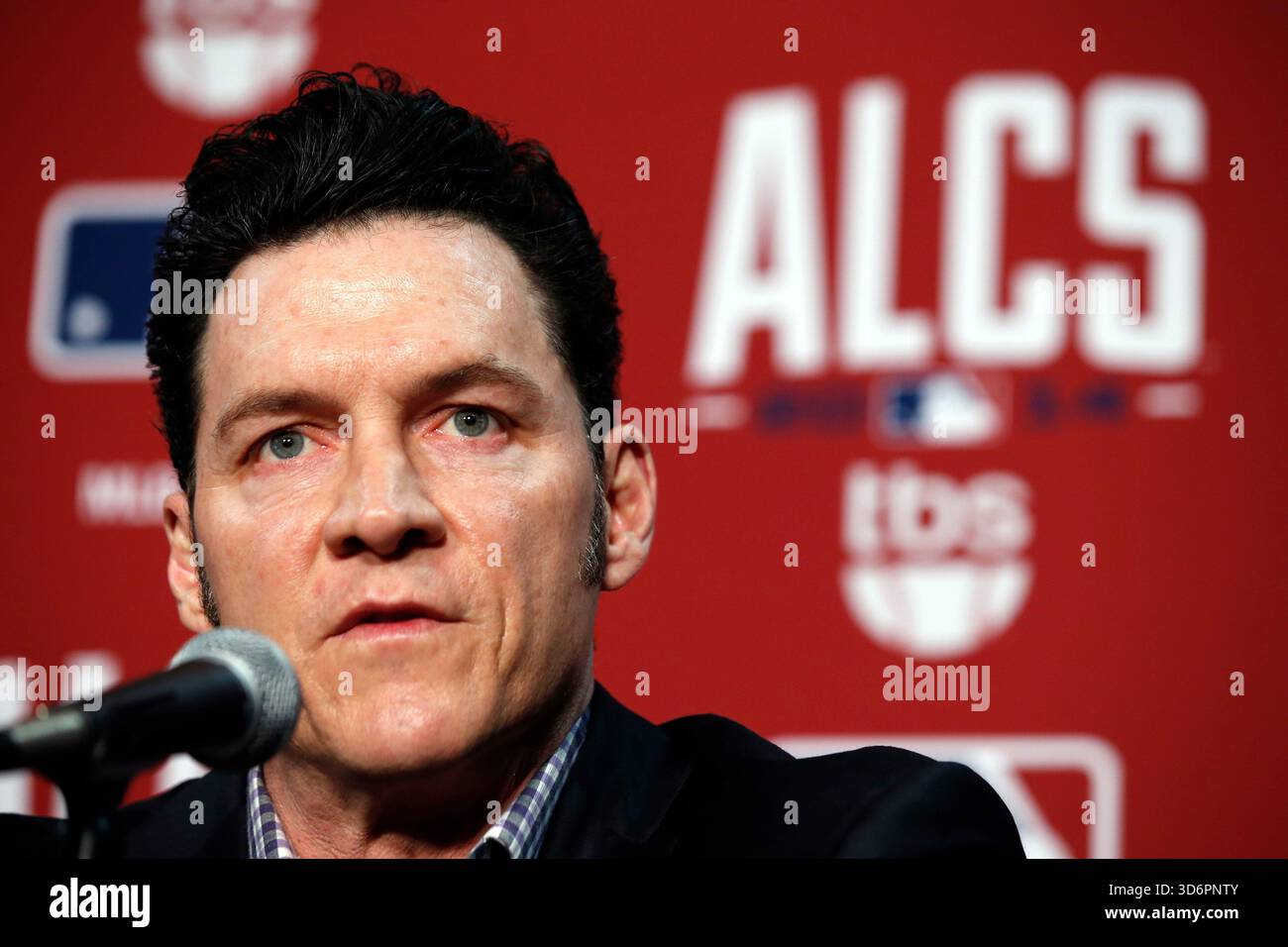 FILE - Former Baltimore Oriole Brady Anderson speaks during a media ...