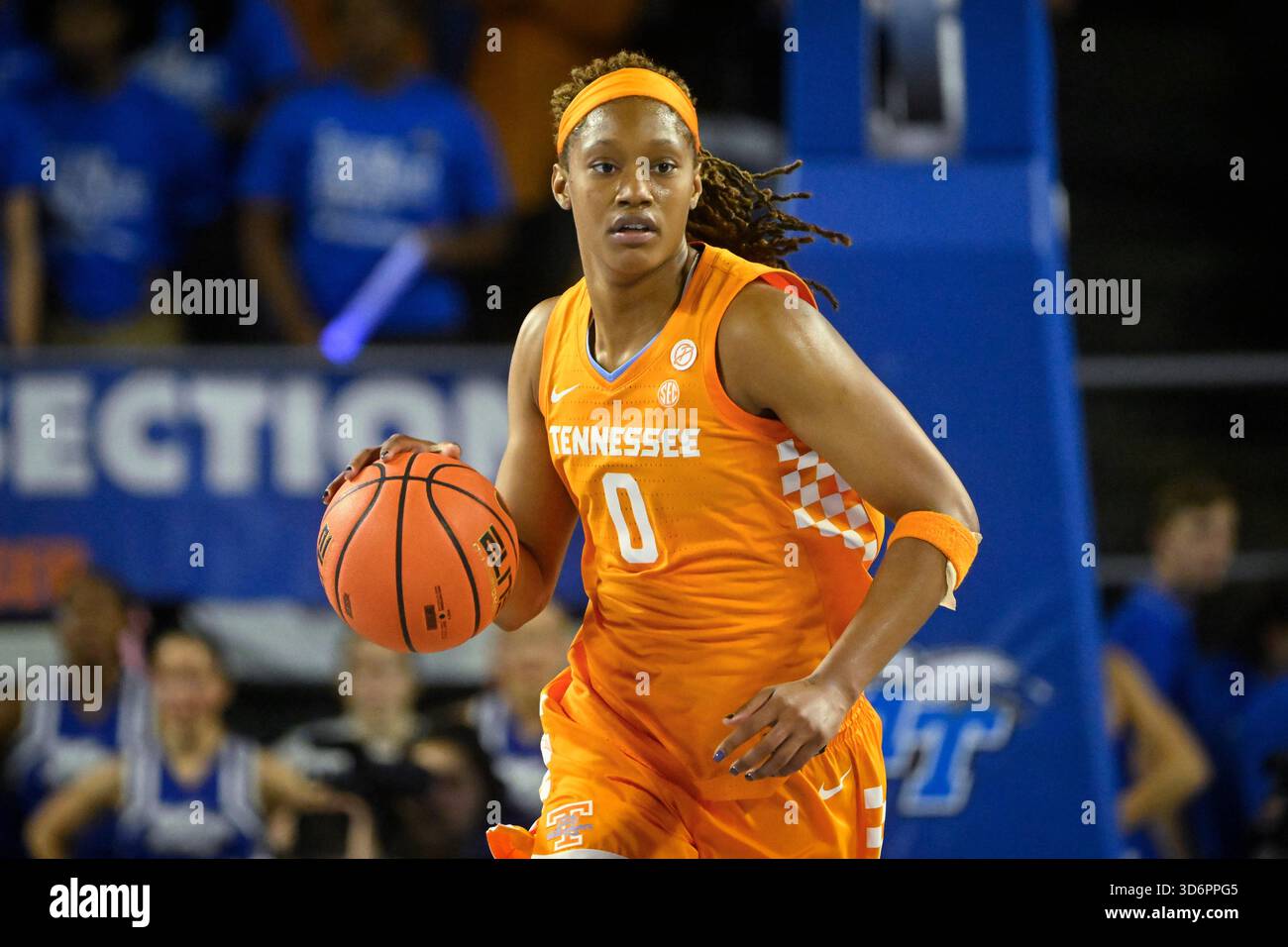Tennessee forward Janiah Barker (0) plays Middle Tennessee in an NCAA ...