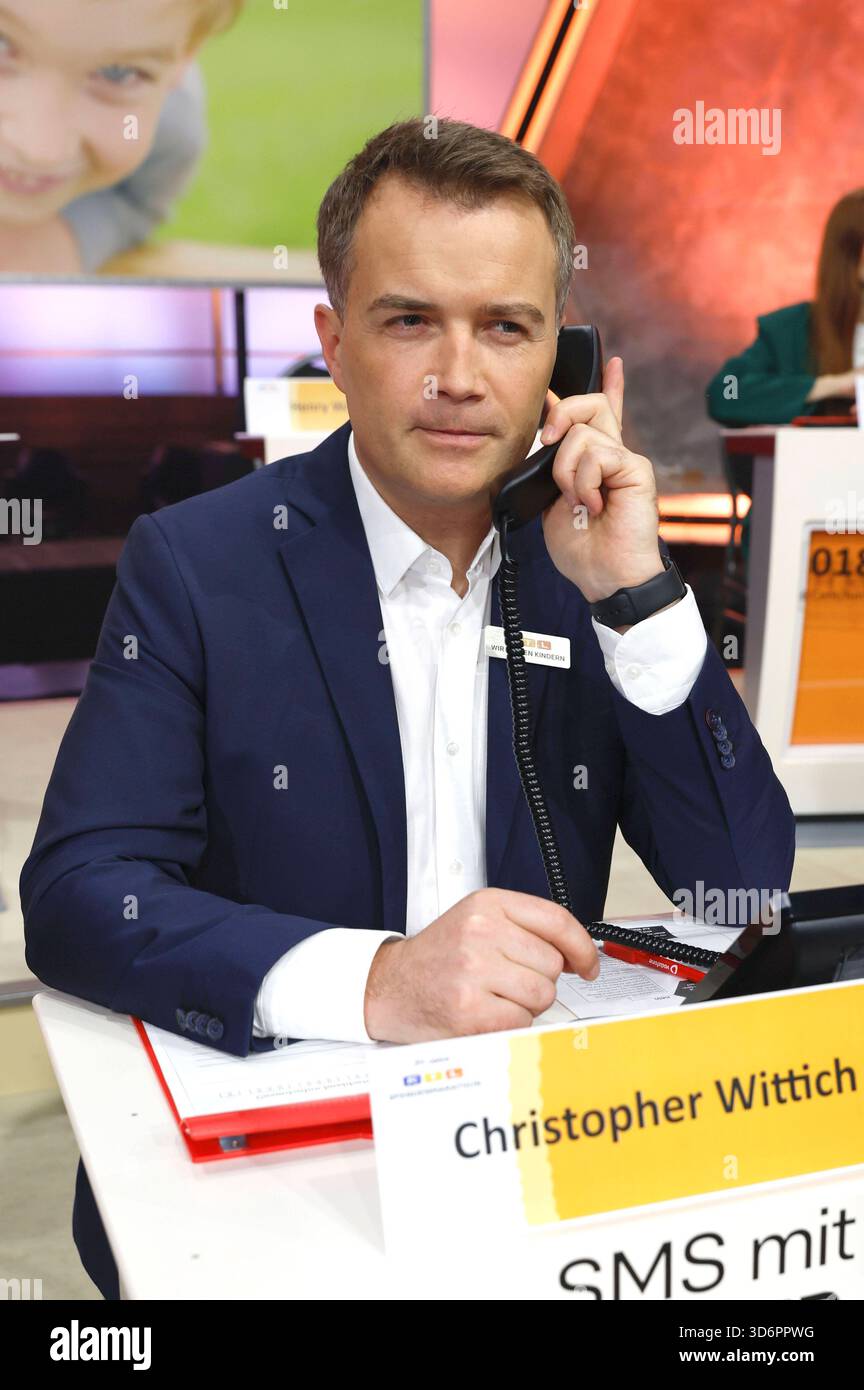 Christopher Wittich beim 30. RTL-Spendenmarathon 2025 im Studio 8 der ...