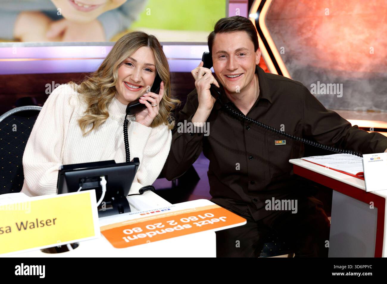 Lisa Walser und Henry Walser beim 30. RTL-Spendenmarathon 2025 im ...