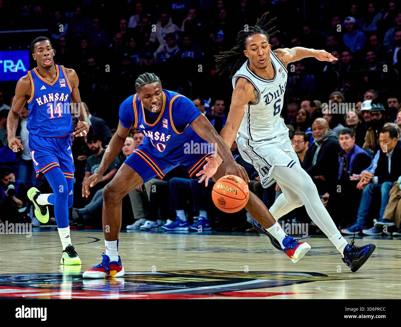 Kansas Jayhawks forward Flory Bidunga (40) and Duke Blue Devils forward ...