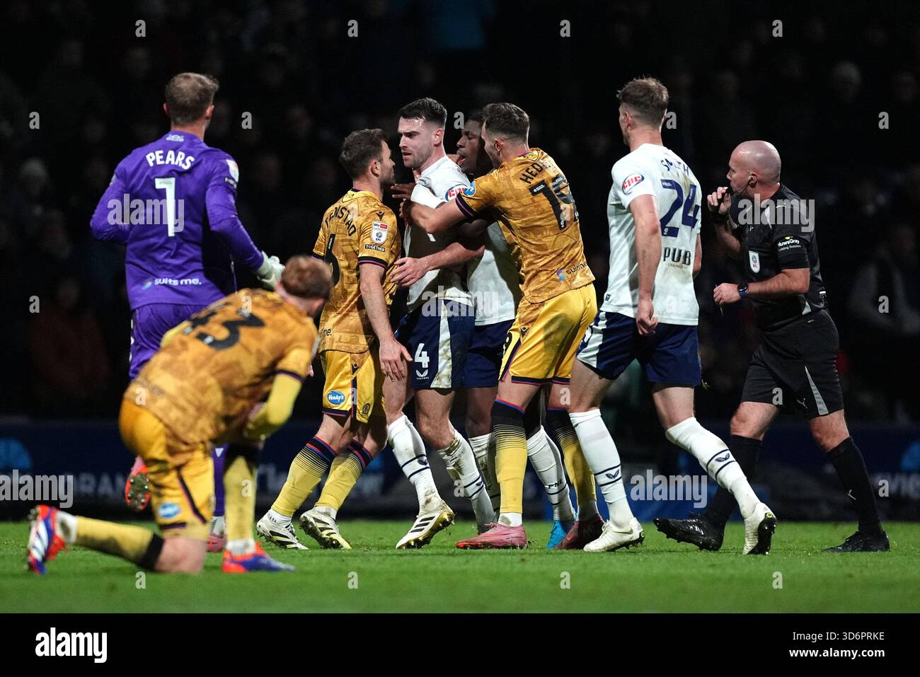 Tempers fray between Blackburn Rovers' Sondre Tronstad and Preston ...