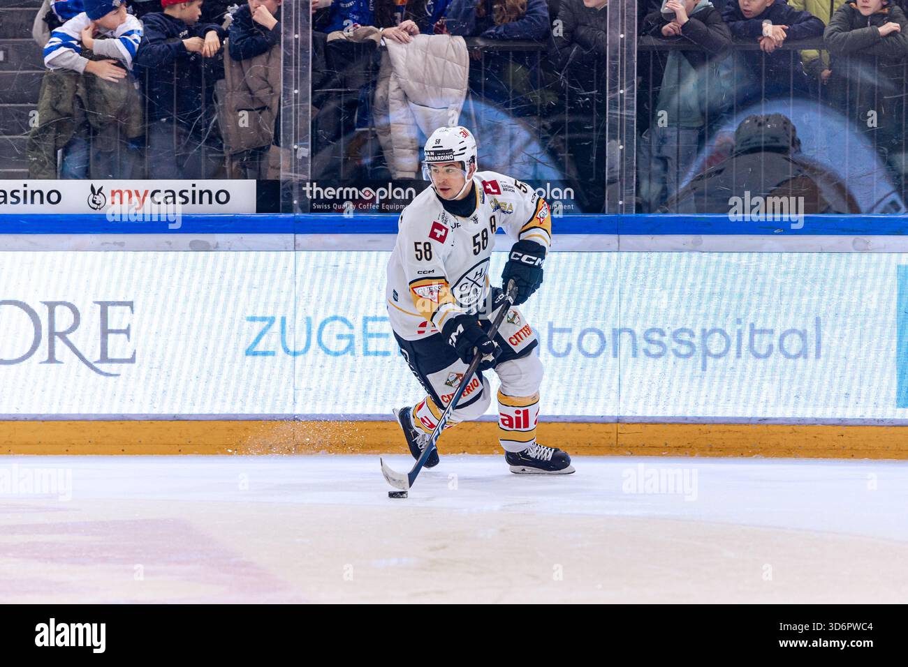 Connor Carrick #58 (HC Lugano) - November 21, 2025 - National League ...
