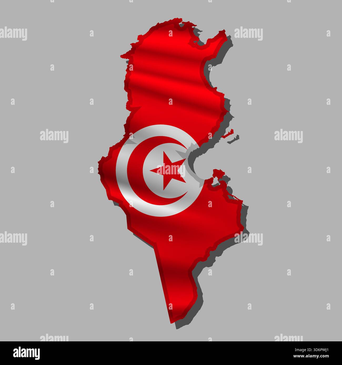 Tunisia map collection borders Stock Vector Images - Alamy