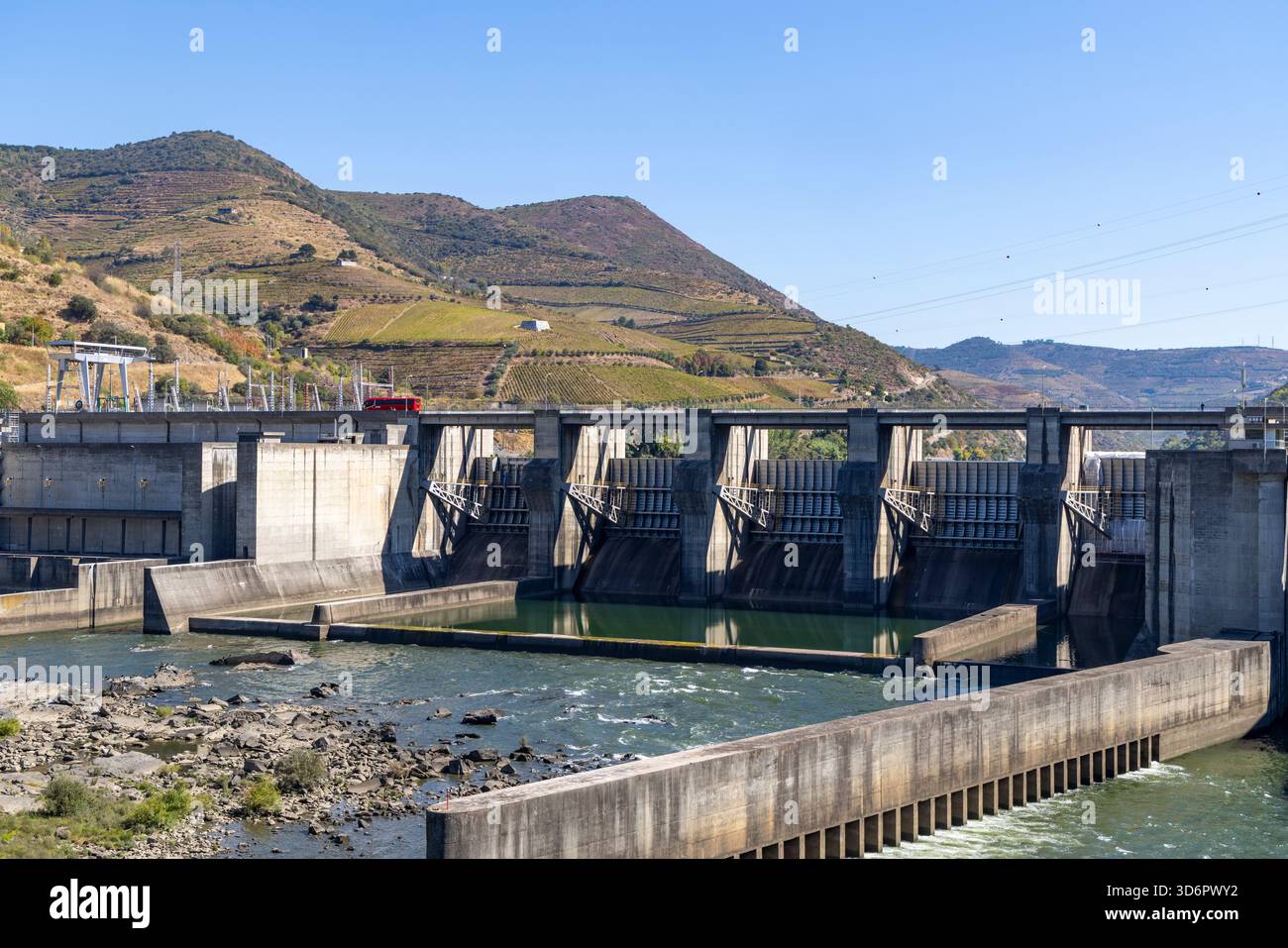 Douro valley and river in North East Portugal, the Bagauste ( Regua ...