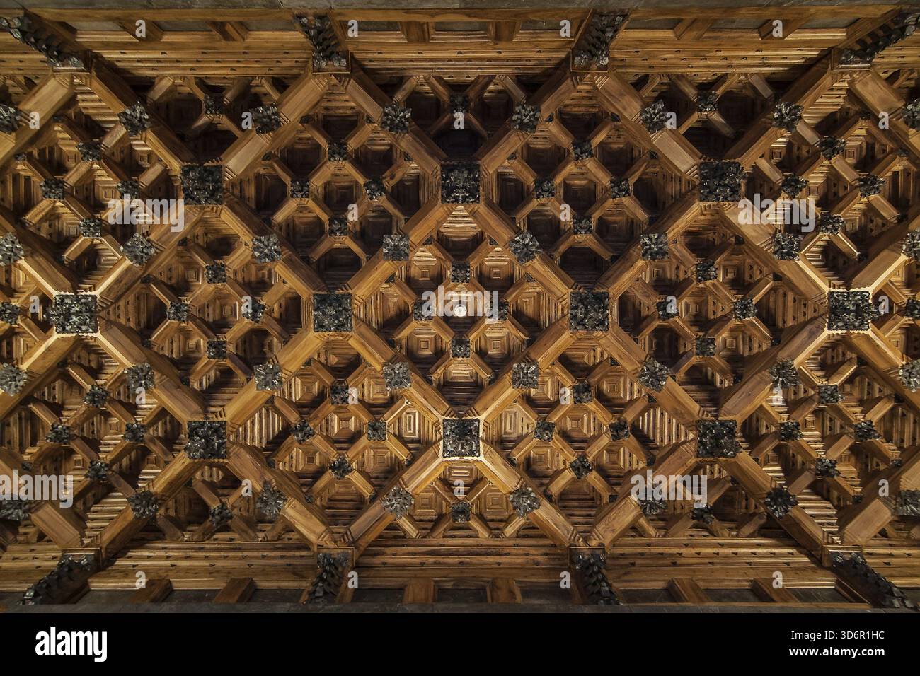 Barcelona, Spain - September 20, 2014: Ceiling of the Palau Guell ...