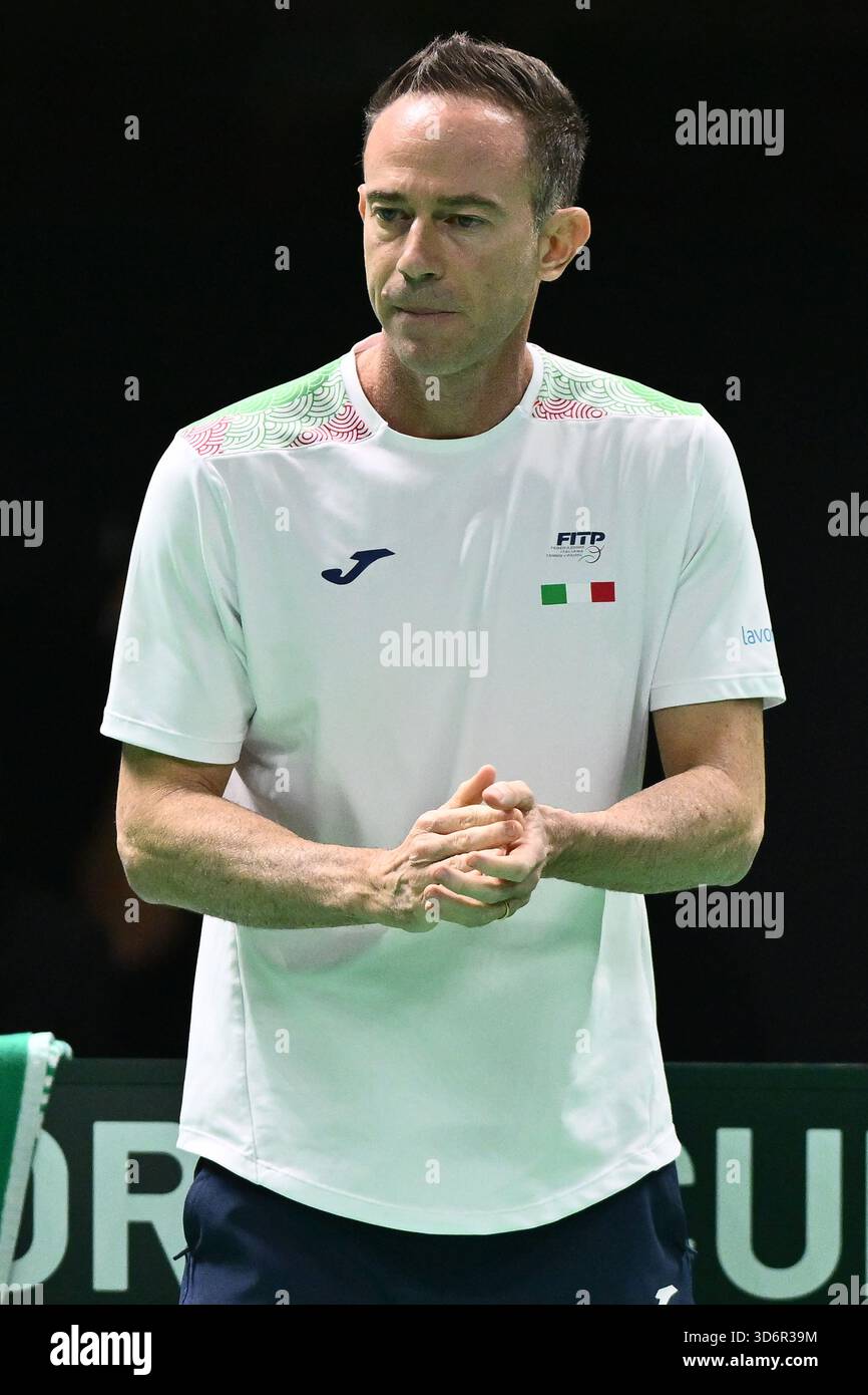 Filippo Volandri, captain of team Italy during the Davis Cup Semi-Final ...