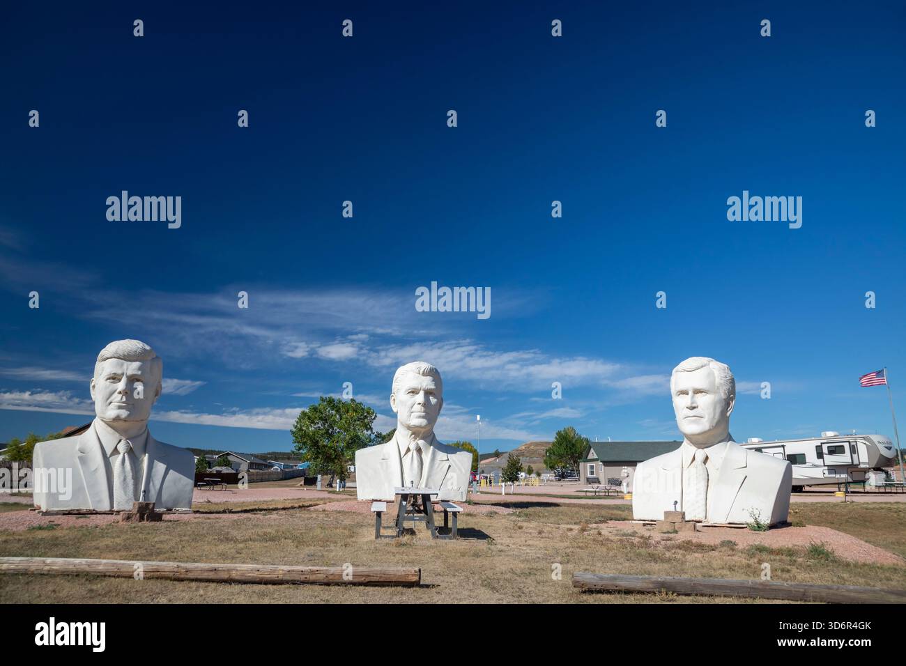 Hermosa, South Dakota - The 20-foot-tall heads of Presidents John ...