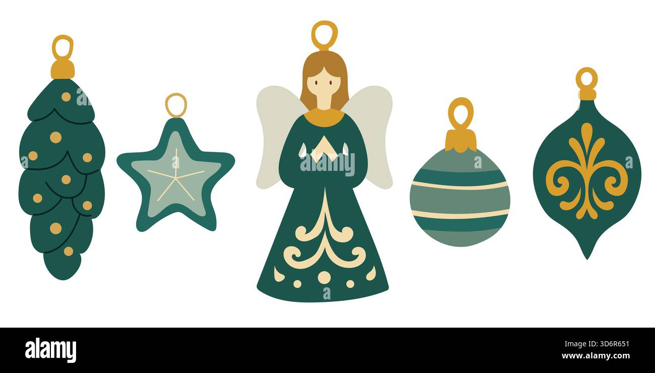 Christmas red retro toy Stock Vector Images - Alamy