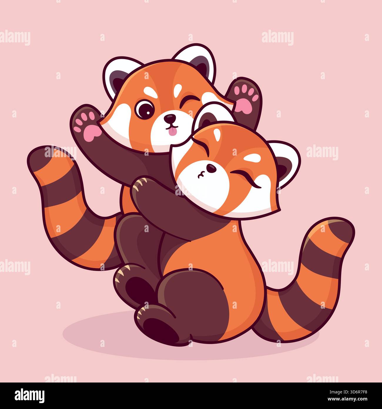 Red pandas in forest Stock Vector Images - Alamy
