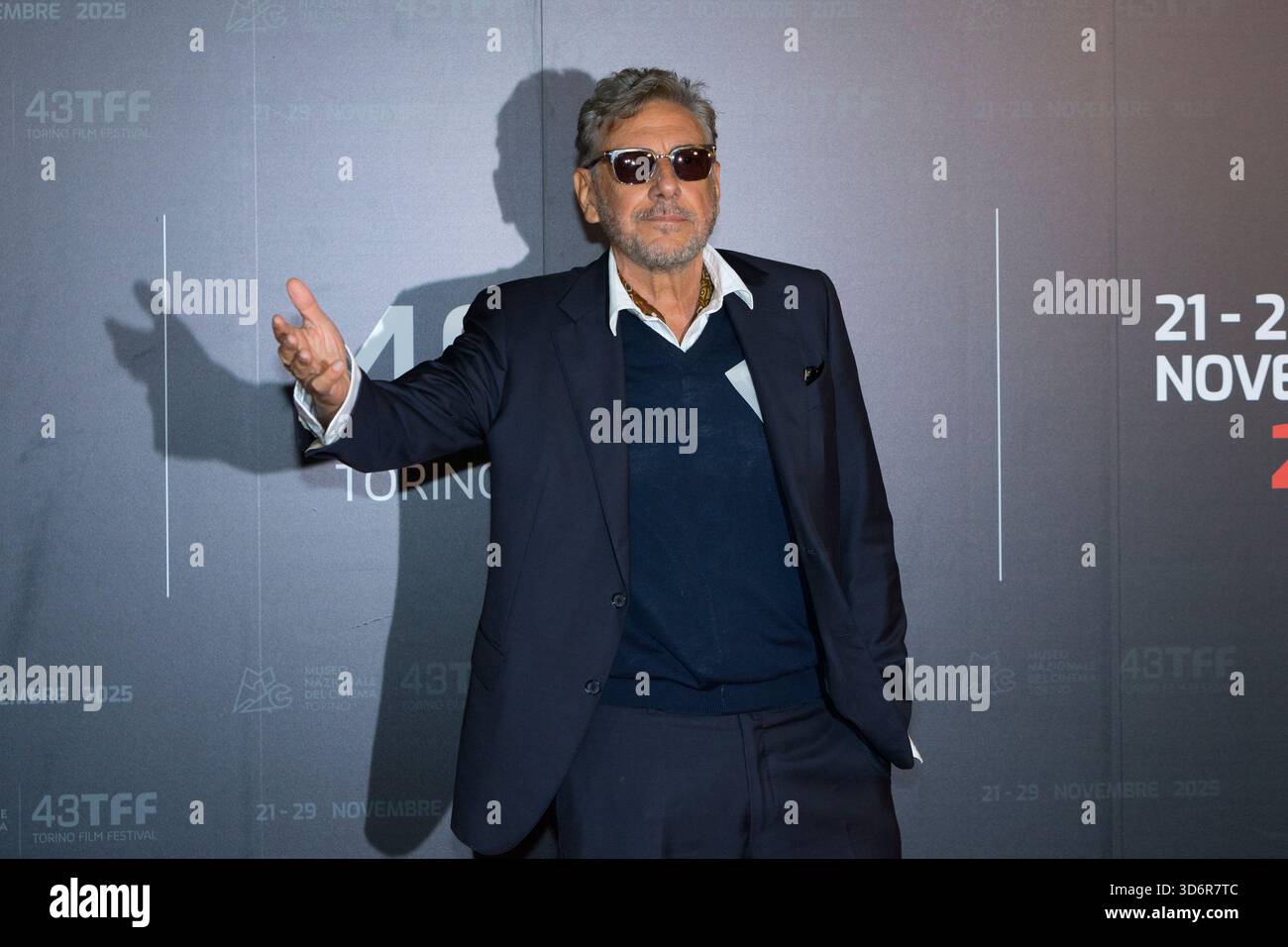 Turin, Italy. 21st November 2025. Italian actor Sergio Castellitto on ...