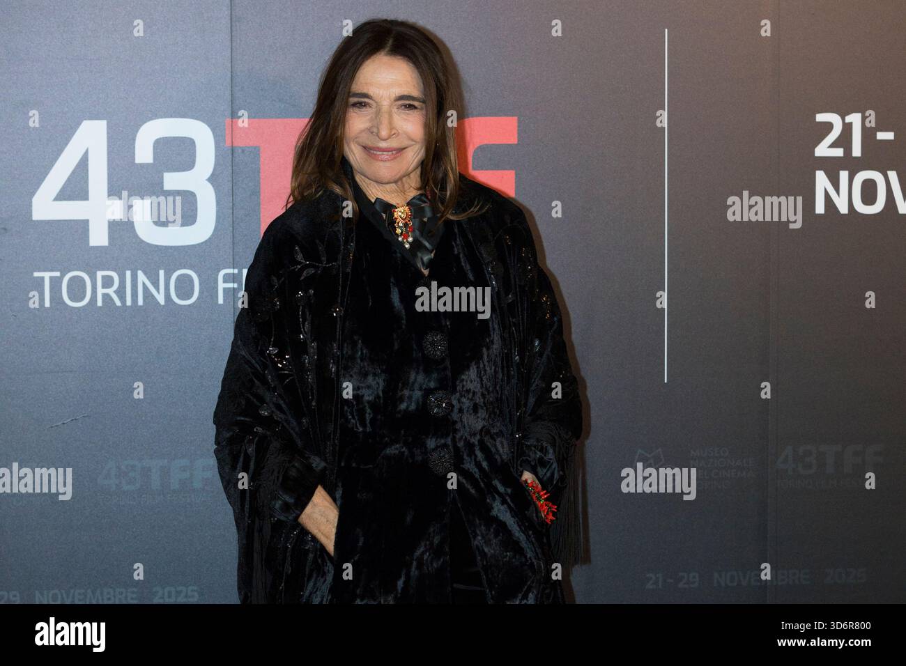 Turin, Italy. 21st November 2025. Italian actress Lina Sastri on red ...