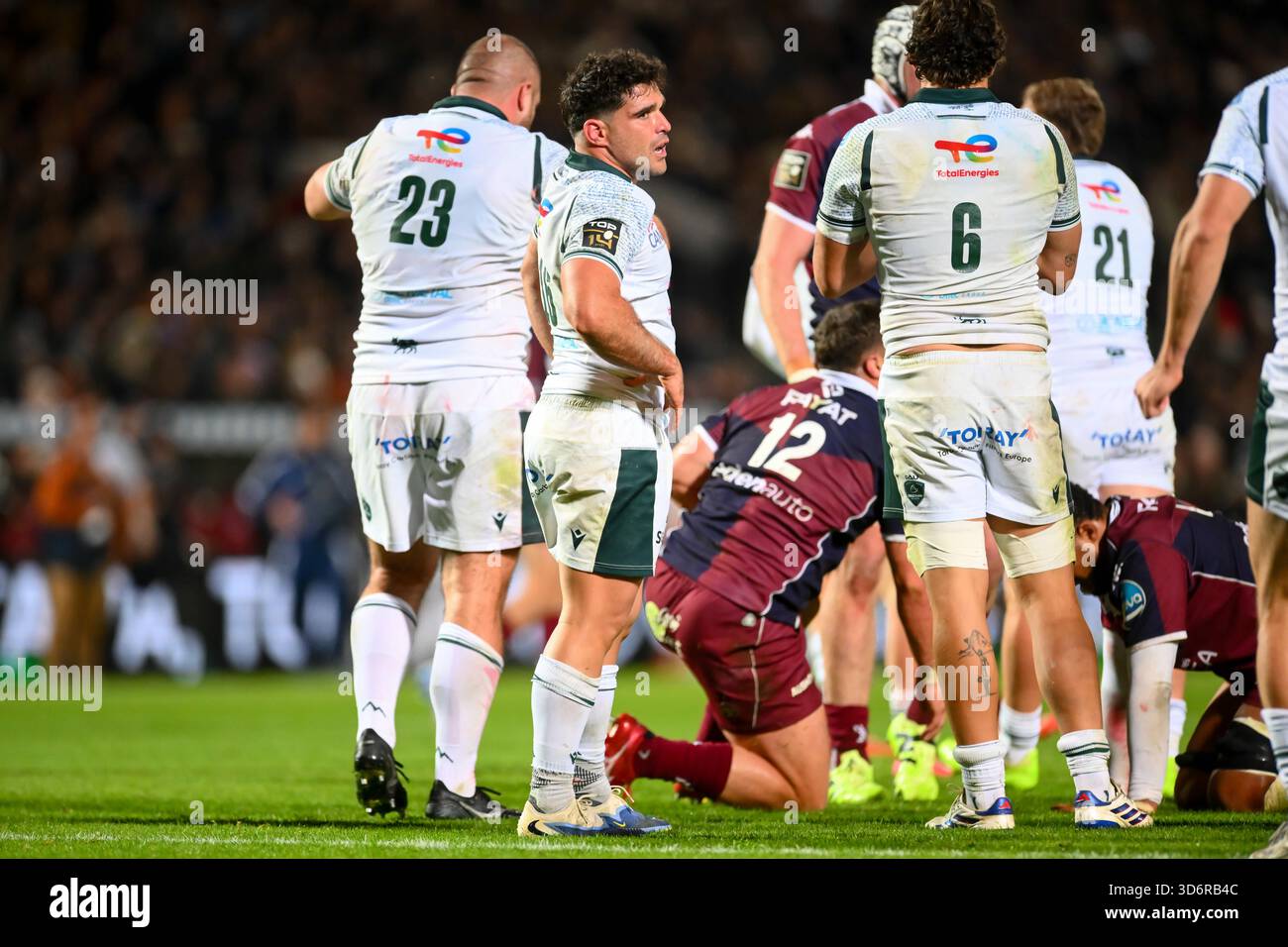 Lucas Rey of Section Paloise during TOP 14 match between Bordeaux and ...