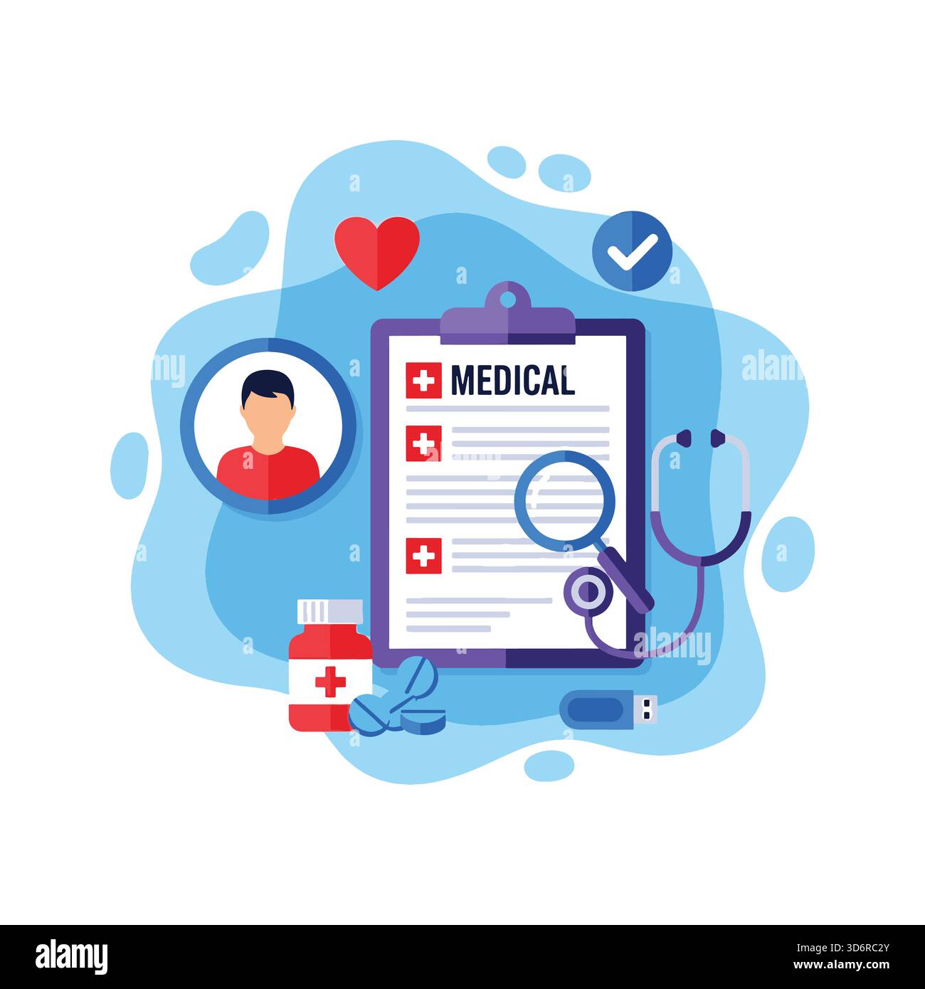 Treatment patient medical items Stock Vector Images - Alamy