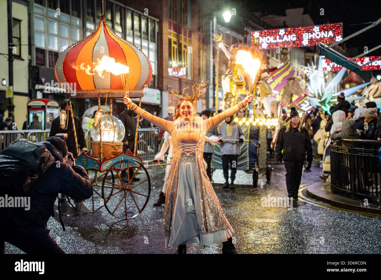 Derry, Northern Ireland. 21 November 2025. Performers, floats and ...