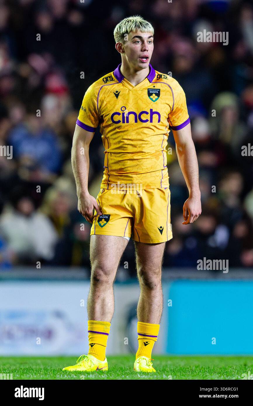 Leicester, England, UK, 21 November 2025. Henry Lumley of Northampton ...