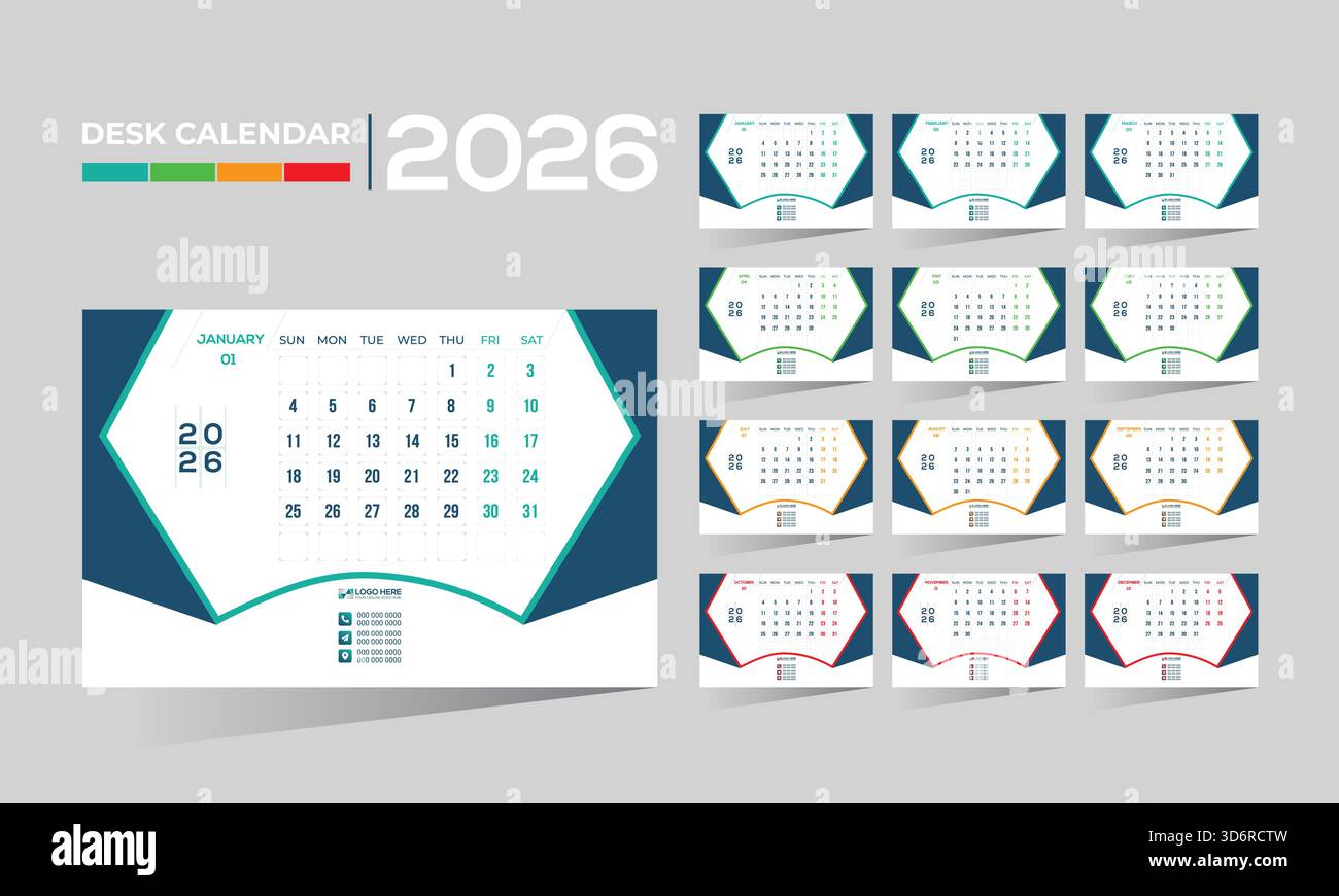 One page calendar 2026 hi-res stock photography and images - Alamy