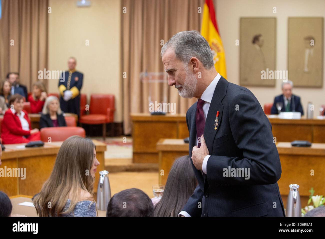 King Felipe VI is seen during the colloquium '50 years later: the Crown ...