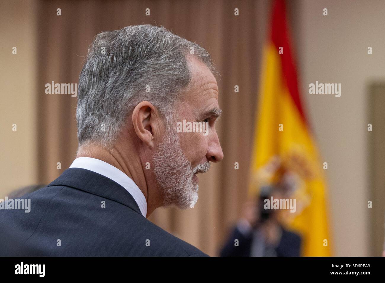 King Felipe VI is seen during the colloquium '50 years later: the Crown ...