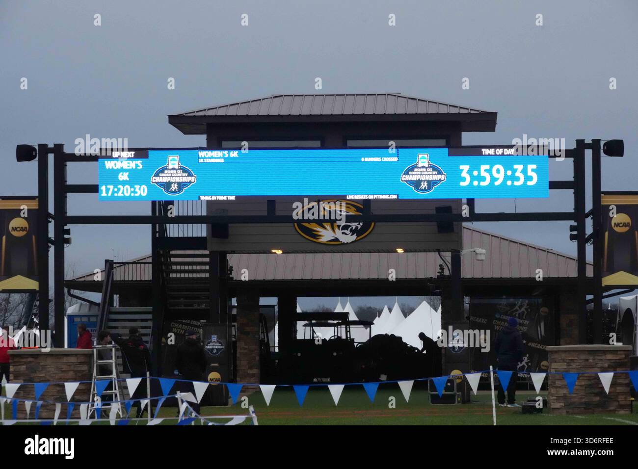 The finish line at the NCAA Cross Country Championships at the Gans ...