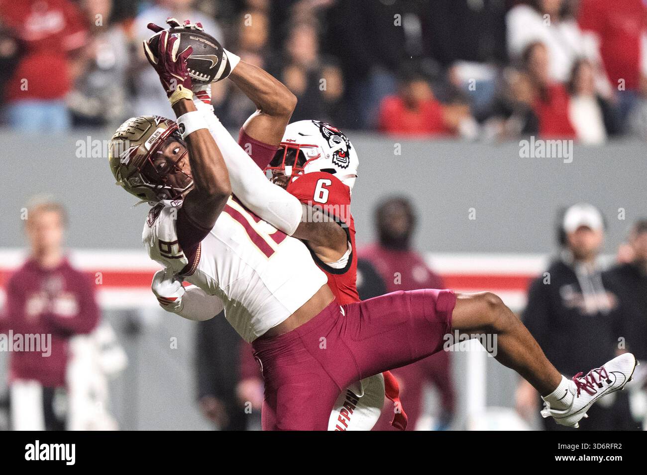 Florida State wide receiver Jayvan Boggs (15) catches a pass over North ...