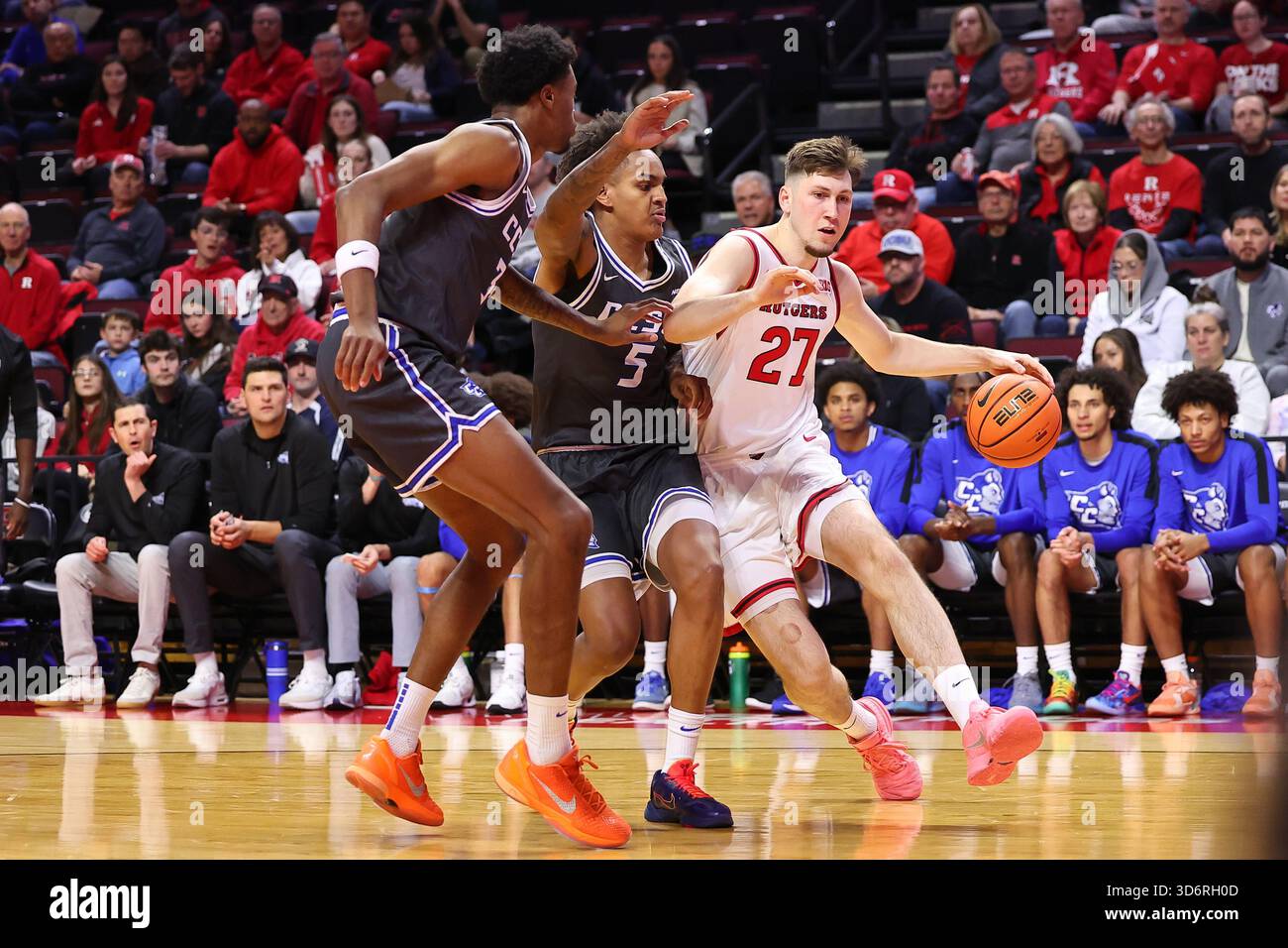 PISCATAWAY, NJ - NOVEMBER 21: Jr. Darin Smith #5 of the Central ...