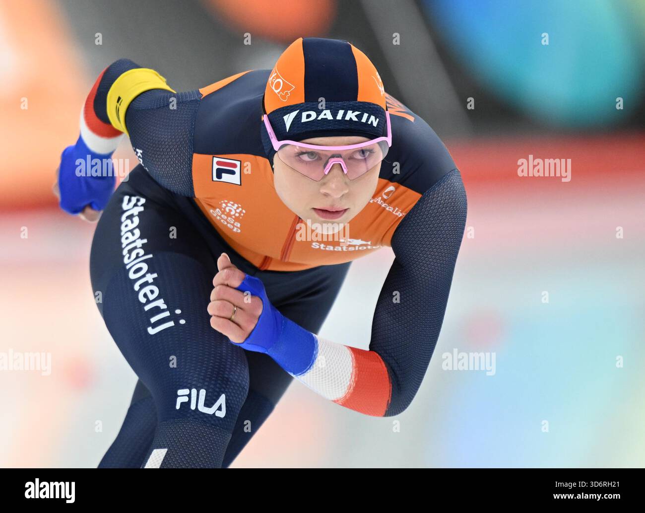 Joy BEUNE of the Netherlands competes in the Women's 3000m at the ISU ...