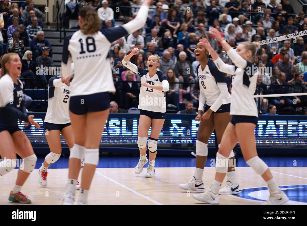 Penn State outside hitter Emmi Sellman (13) celebrates with her ...